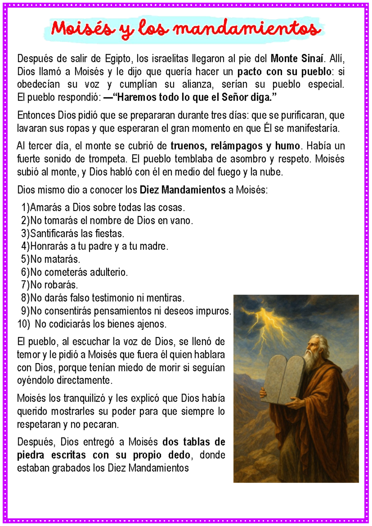 LOS DIEZ Mandamientos - Religión (Estudio y Reflexión) - Studocu