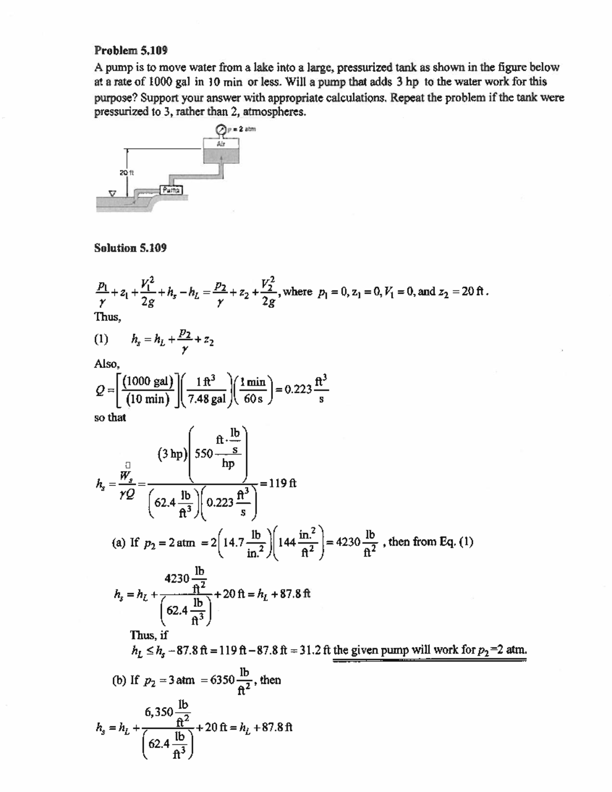 L4 Tutorial 6 - Pump and Turbine Calculations - Studocu