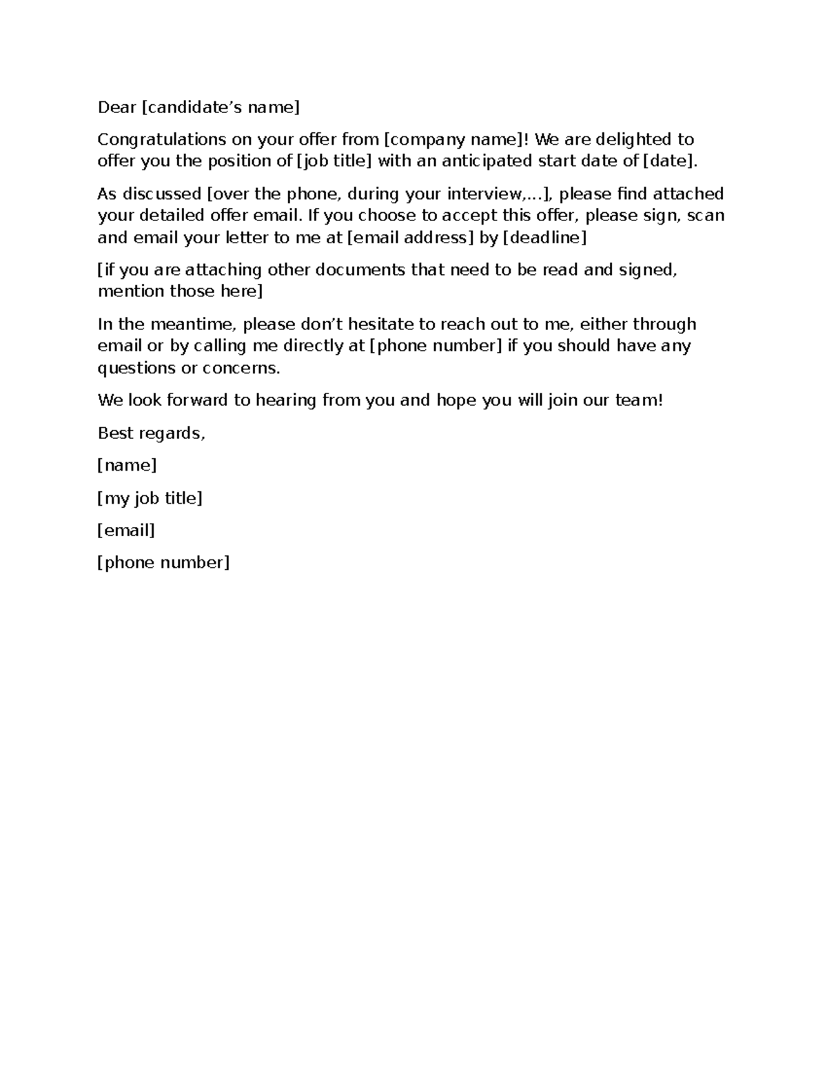Job Offer Email Sample - Writing U1 - Studocu