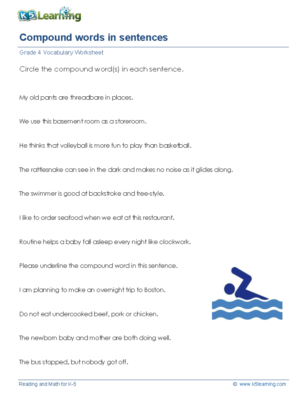 Grade 4 Vocabulary Worksheet: Identifying Compound Words - Studocu