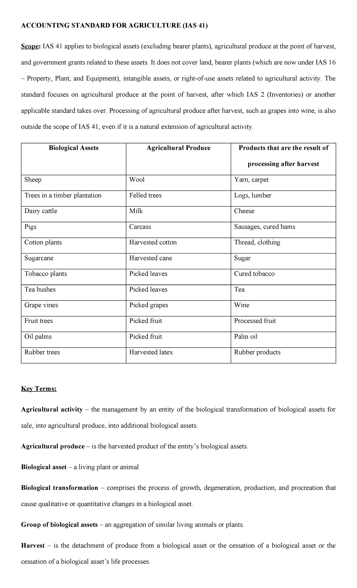 Accounting Standard and Auditing Procedure FOR Agriculture - ACCOUNTING ...