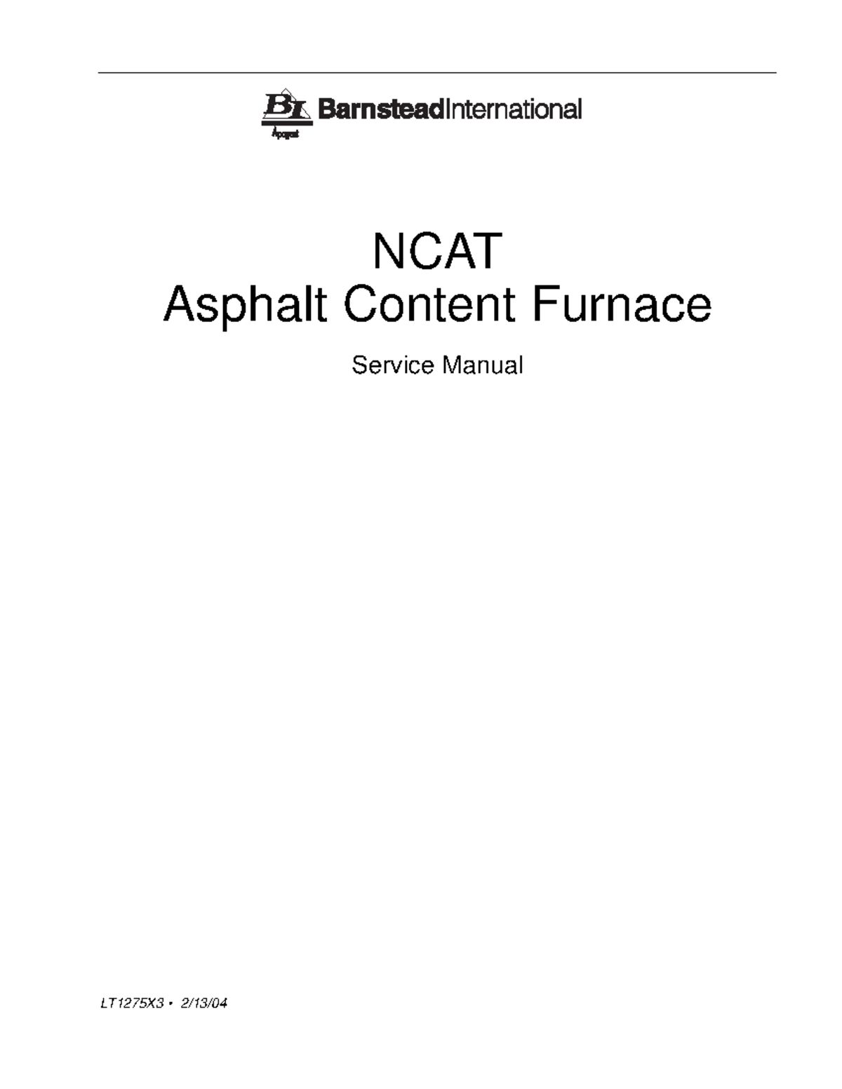 NCAT Asphalt Content Tester Manual LT1275X3: Installation & Operation ...