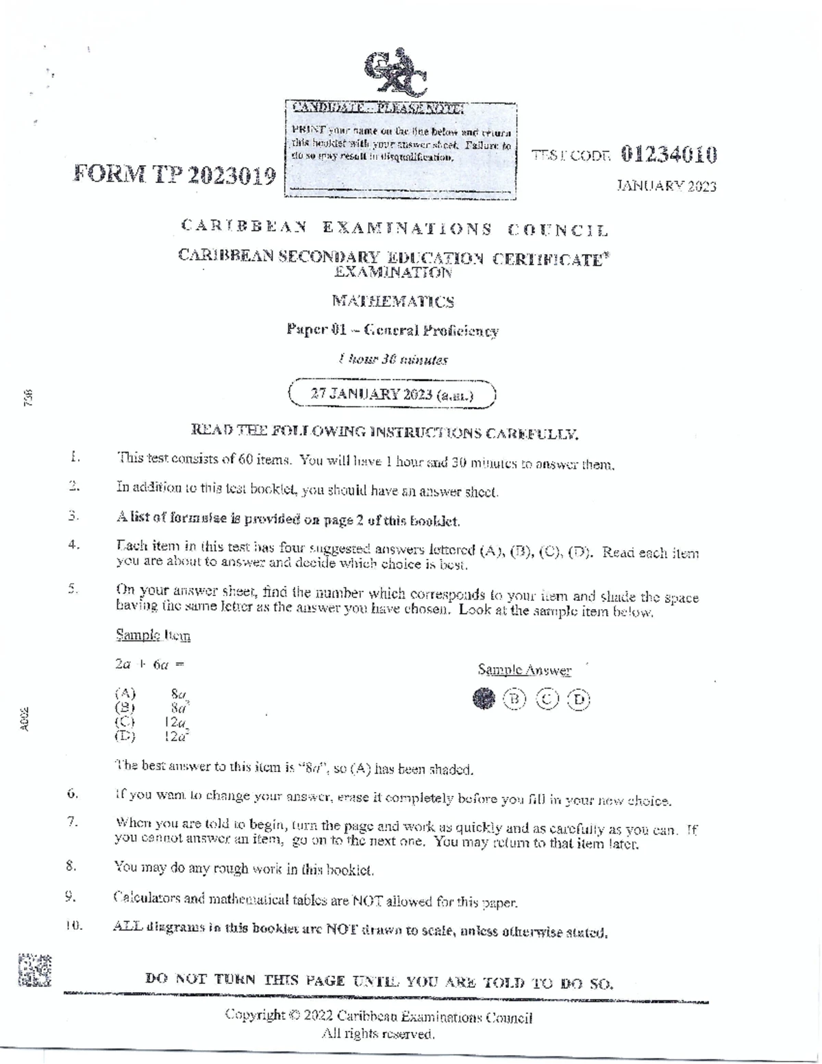 2025 CSEC Mathematics Final Exam MAY/JUNE Paper 02 Review - Studocu