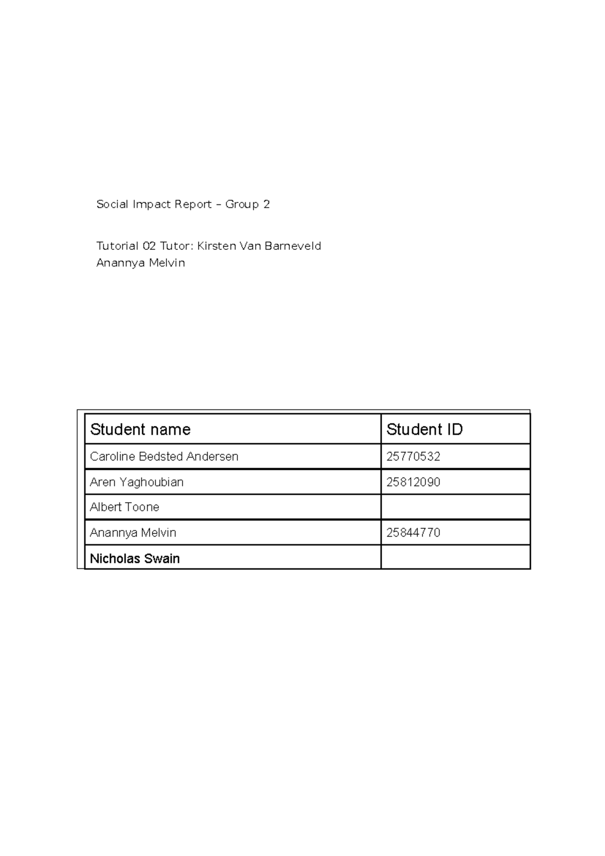 Social Impact Report: Coles' Response to Australia's Crisis (Group 2 ...