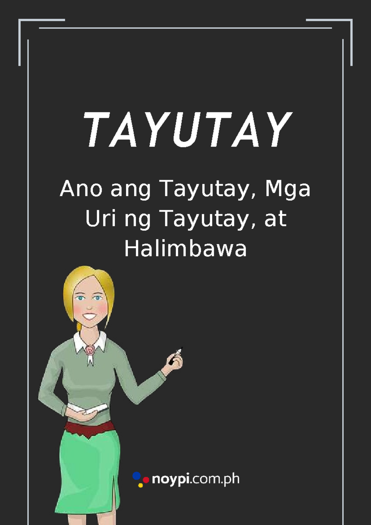 Tayutay: Kahulugan, Mga Uri, at Halimbawa (PGF2345) - Studocu