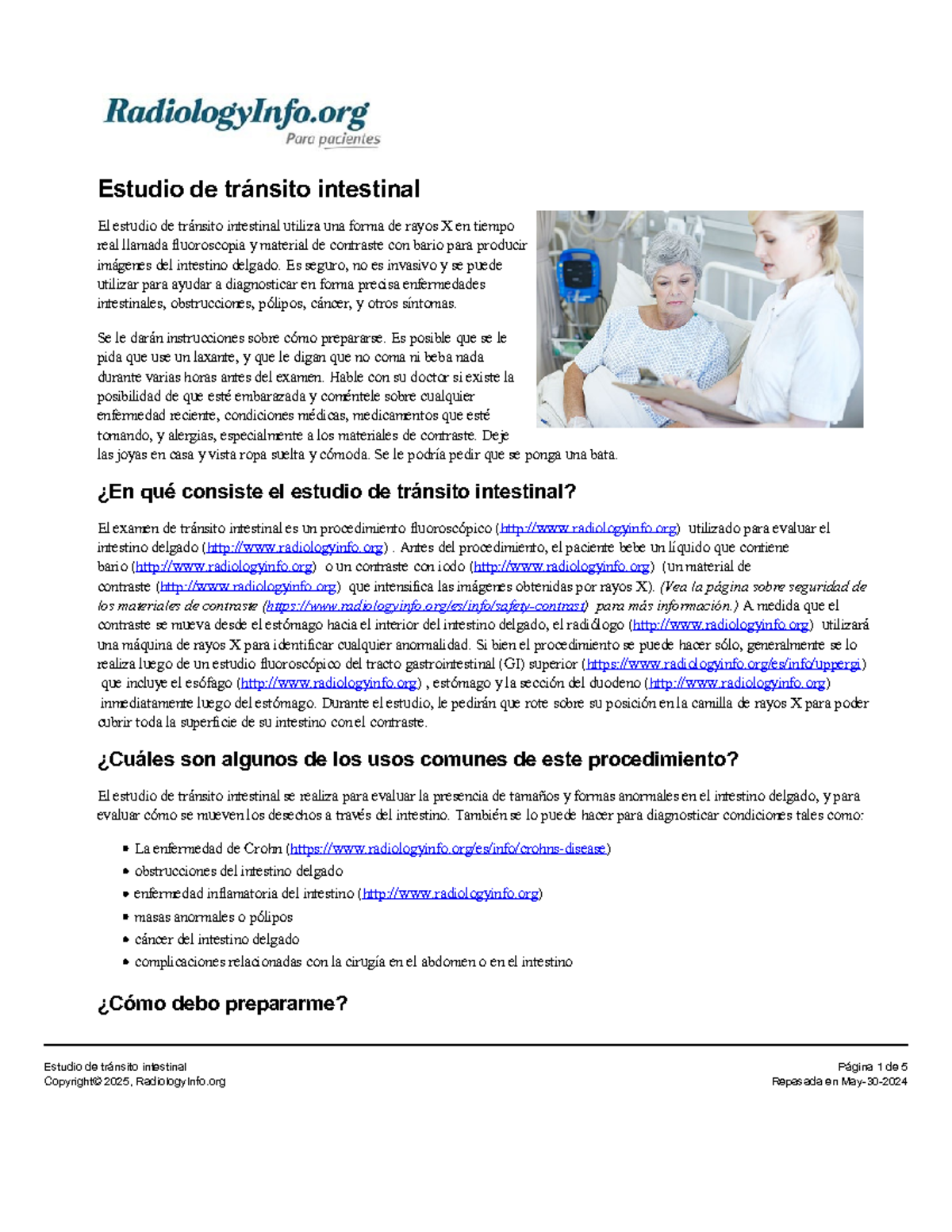 Estudio de Tránsito Intestinal 2025: Procedimiento y Preparación - Studocu