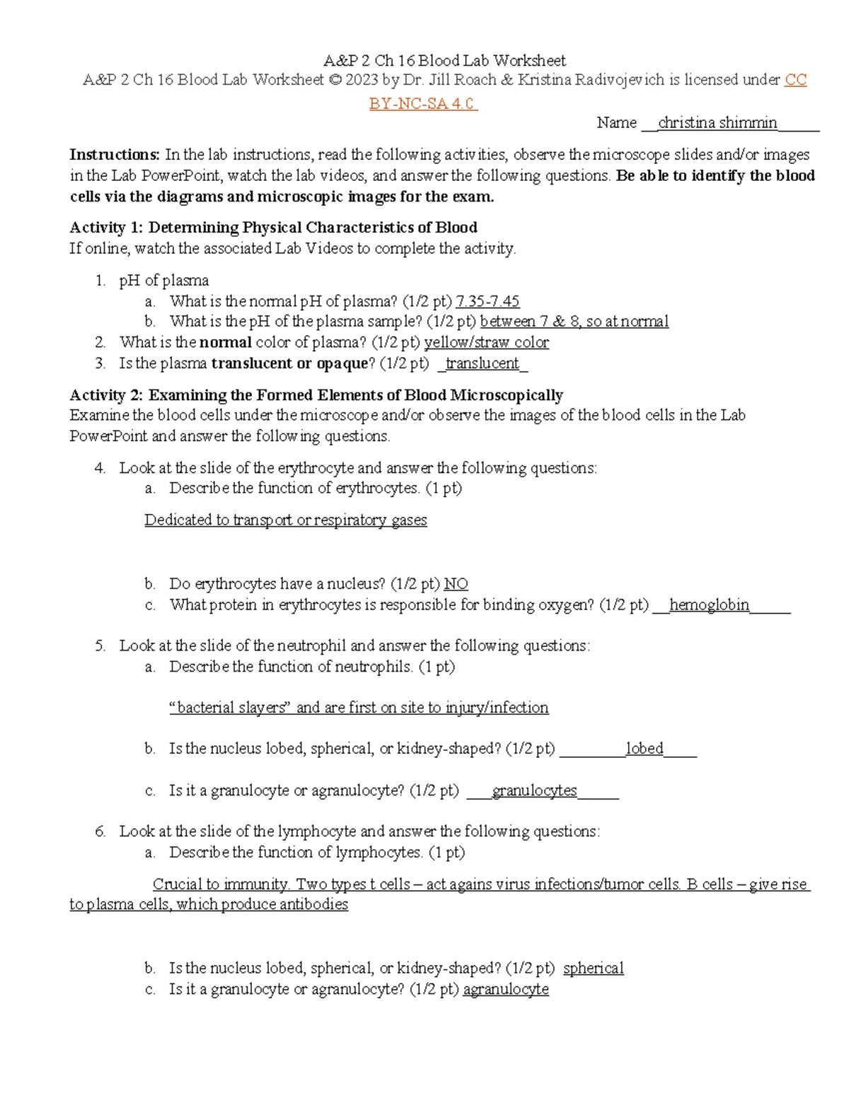 A&P2 Ch 19 Lymphatic System Histology Lab Worksheet & Study Guide - Studocu