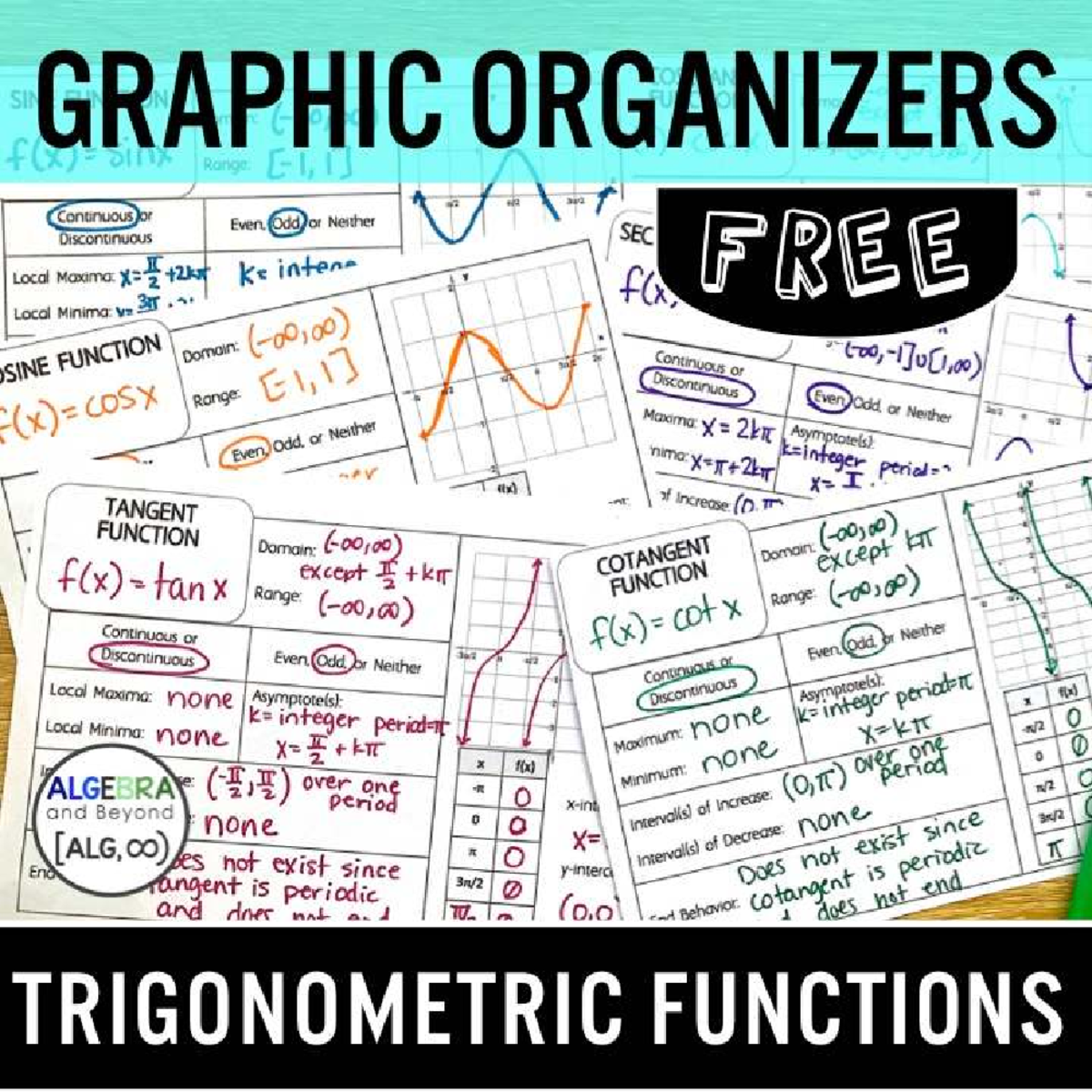 Graphing Trigonometry Parent Functions Graphic Organizers-1 - Studocu