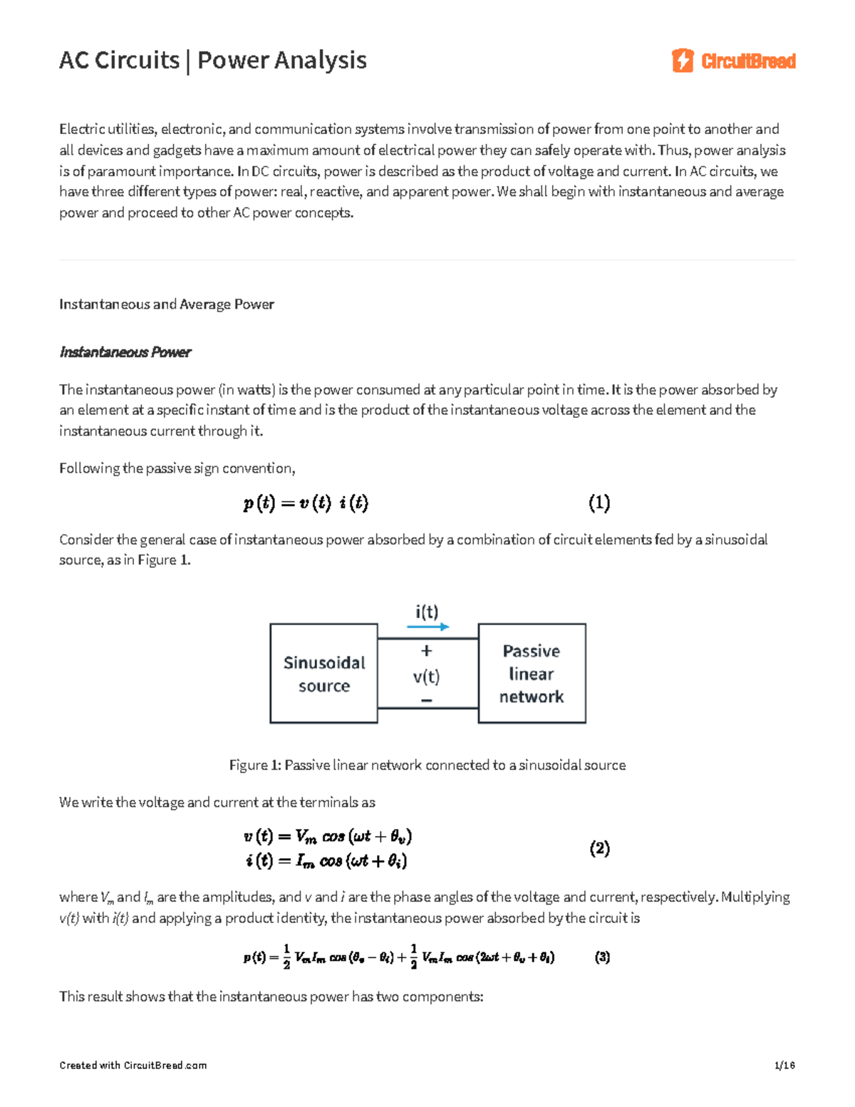 AC Circuits 2: Power Analysis and Transfer Concepts - Studocu