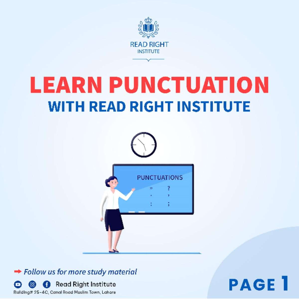 Learn-Puncuation 2 - Punctuation made easy ! - READ RIGHT INSTITUTE ...