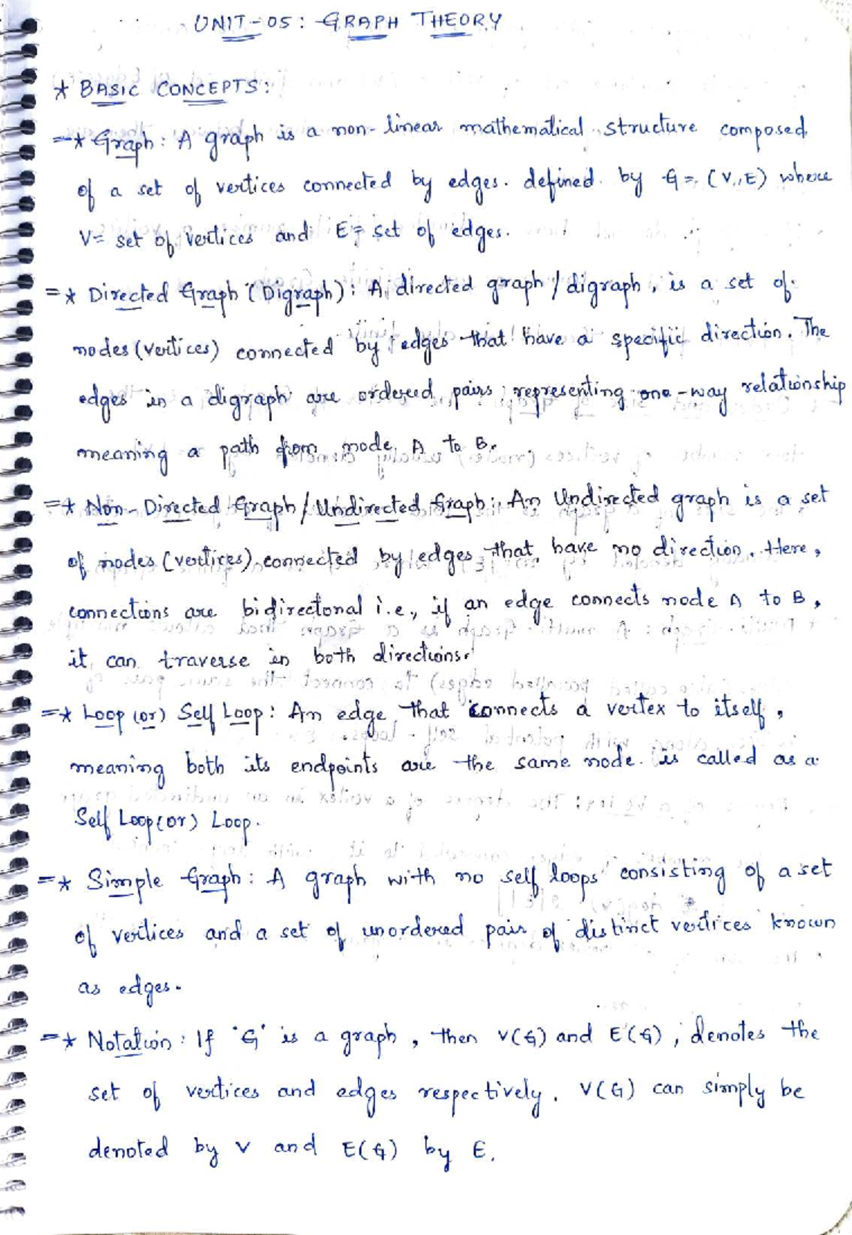 Graph Theory: Directed Graphs and Their Properties (MATH 101) - Studocu