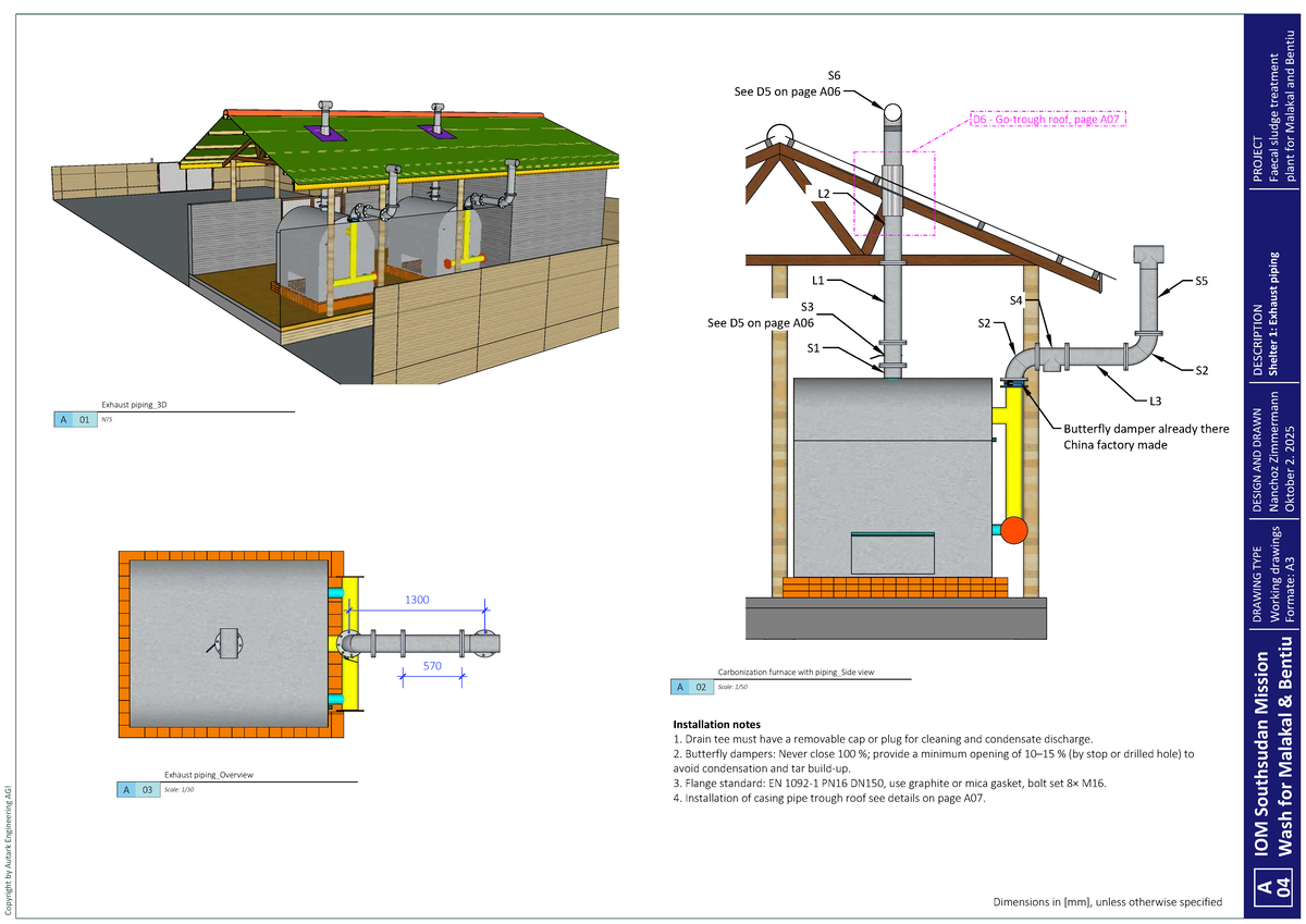 Working Drawings for Exhaust System - Faecal Sludge Treatment Plant S6 ...