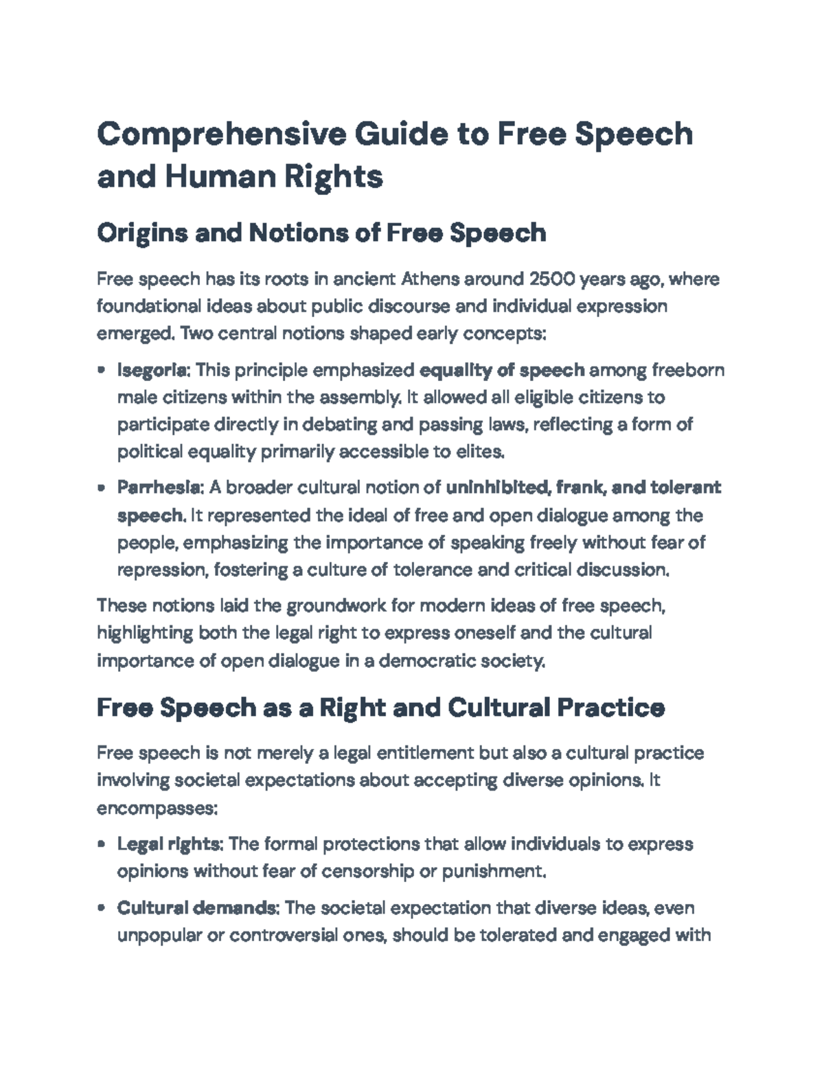 Comprehensive Overview of Free Speech & Human Rights in NZ: Key ...