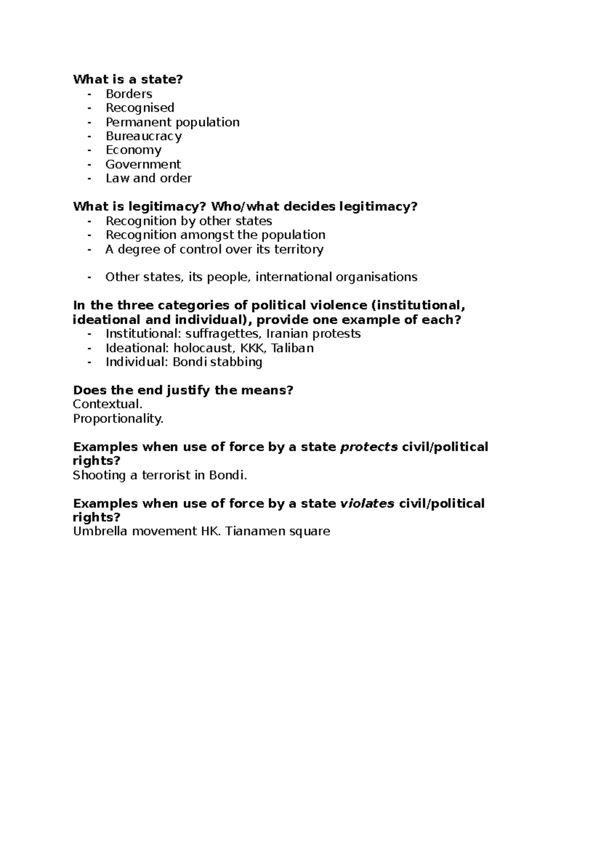 Tutorial - What is a State? Key Concepts & Political Violence Examples ...