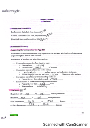 Nur 166 week 3 & 4 - Study guide - Review for NUR 166 – Week 3 & 4: Labor and Birth Process: 🌟 ...