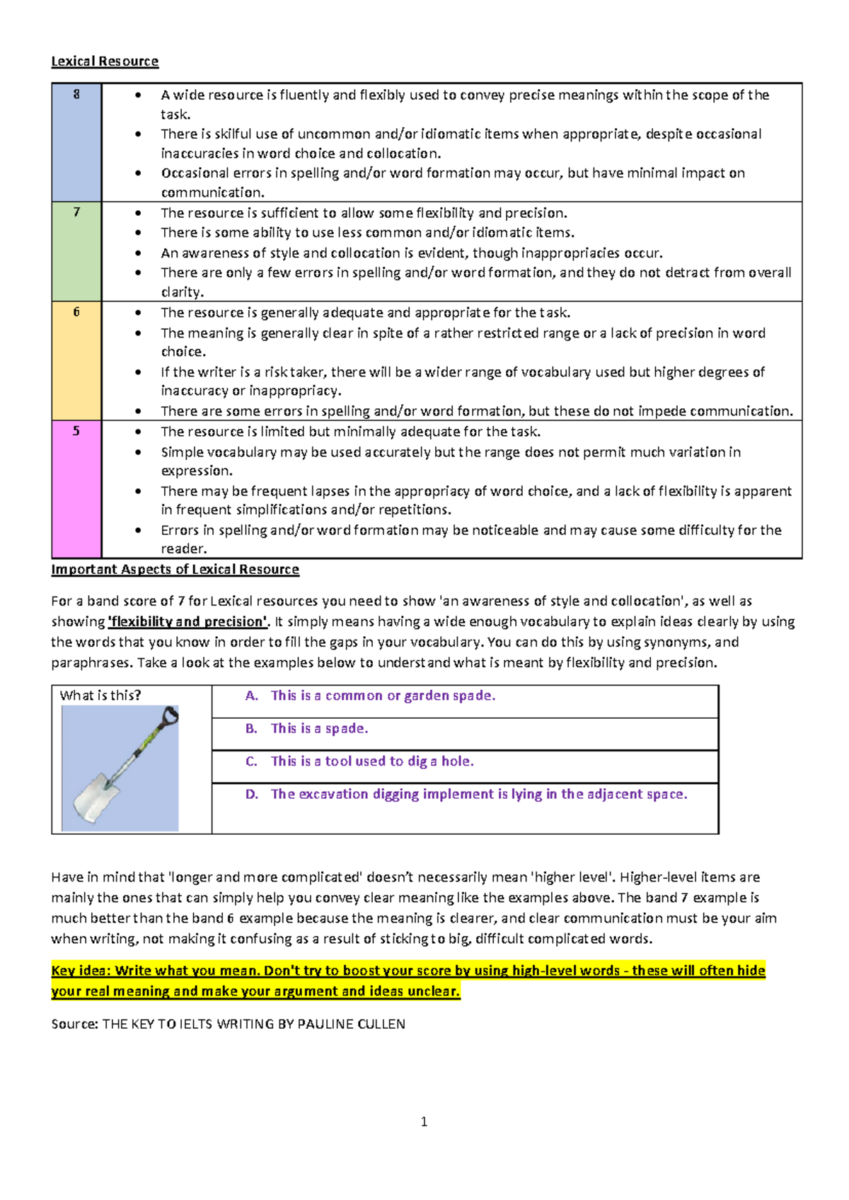 3. Lexical Resource Task 1 Academic - Lexical Resource 8 • A wide ...