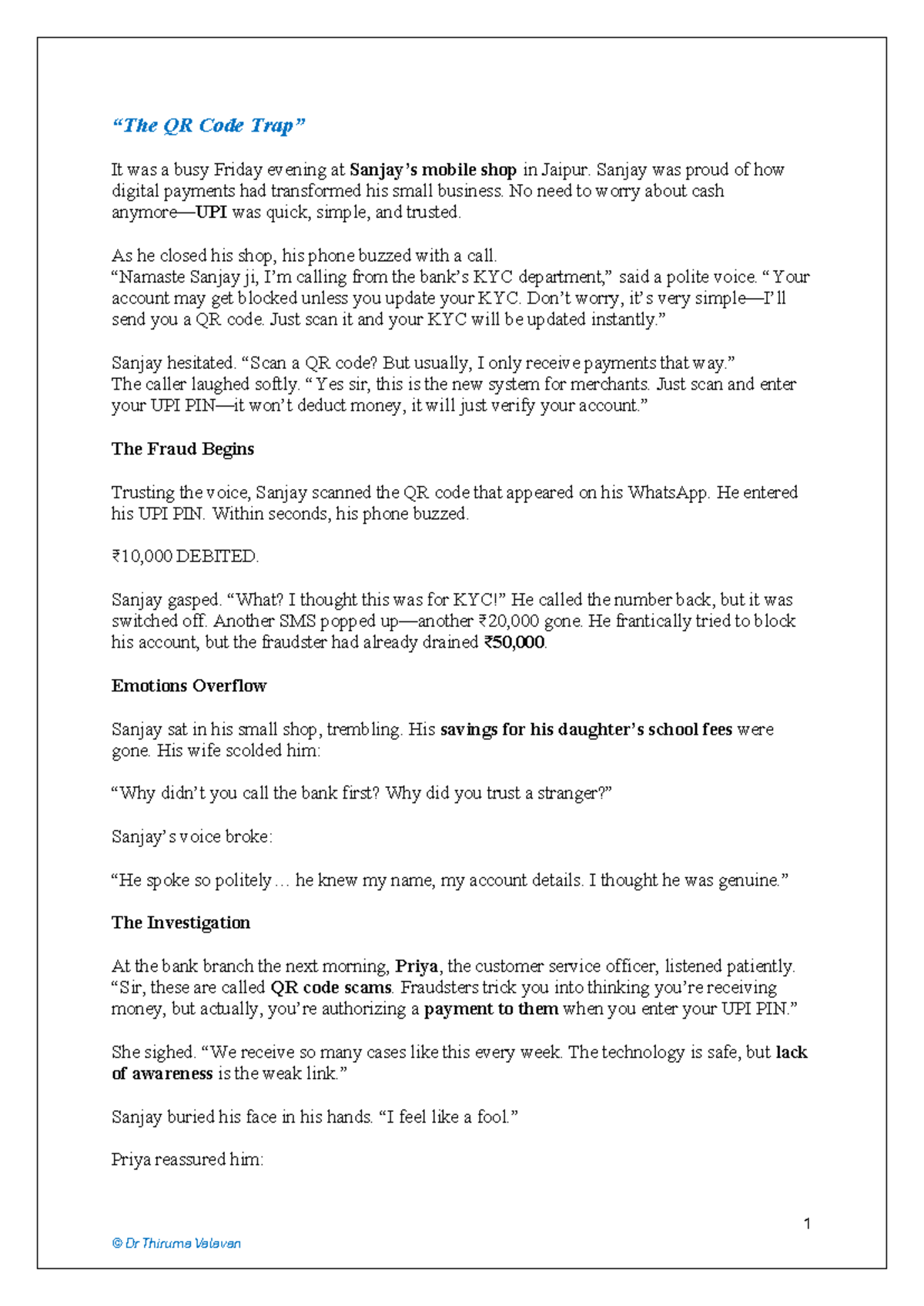 3. Case Study - The QR Code Trap: Understanding Digital Payment Scams ...