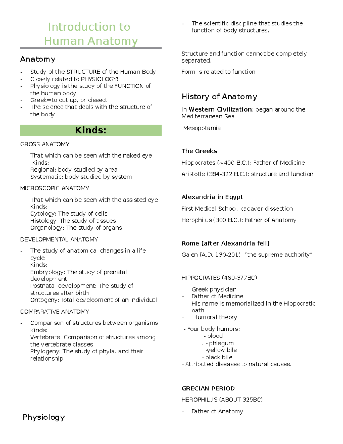 Human Anatomy Overview: Structure, Function, and Historical Insights ...