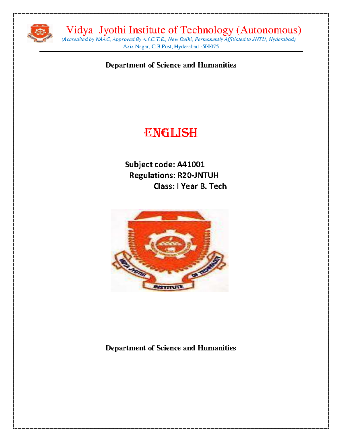 English Digital Notes - a one stop book for all btech 1st year students ...