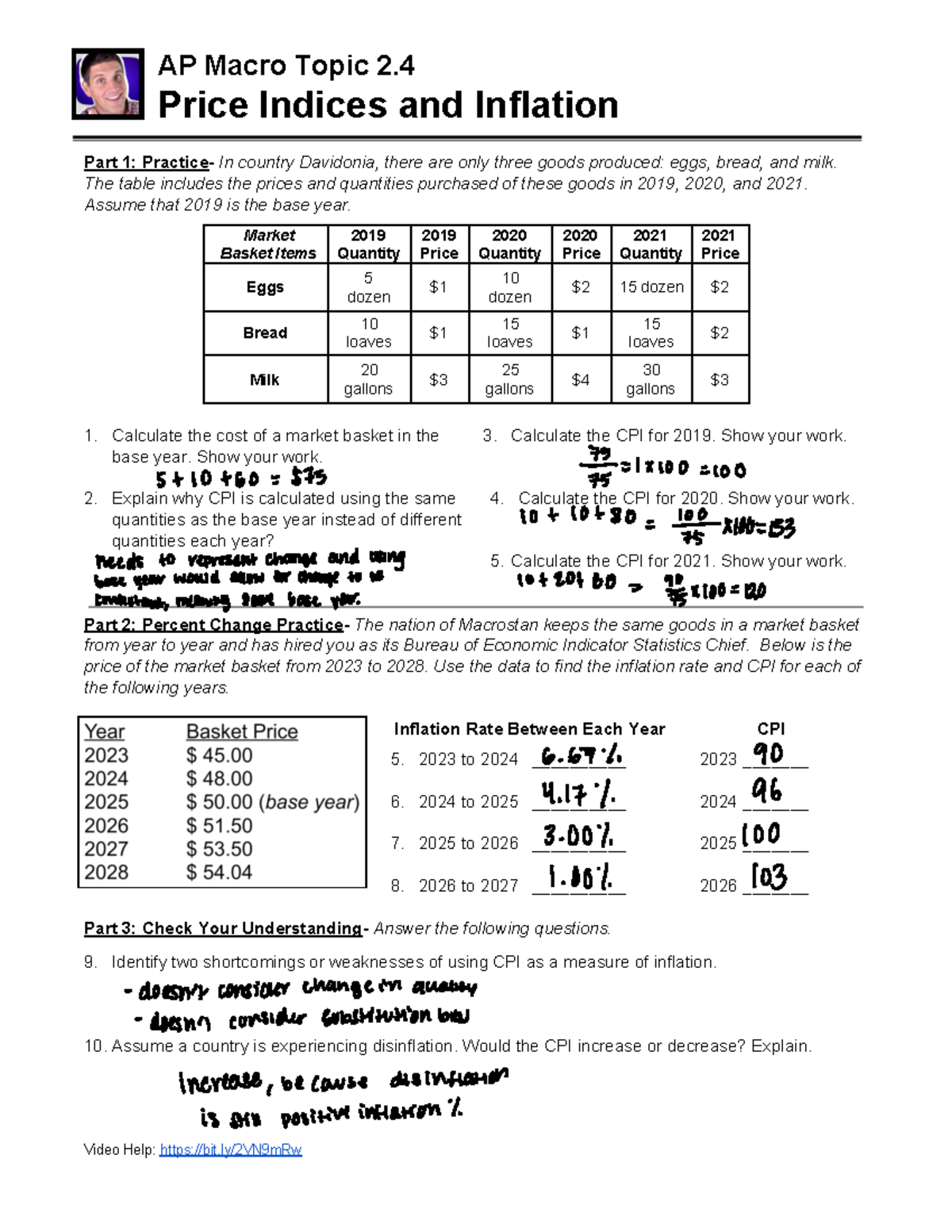 AP Macro Final Exam Topic 2.4: Price Indices & Inflation Analysis - Studocu