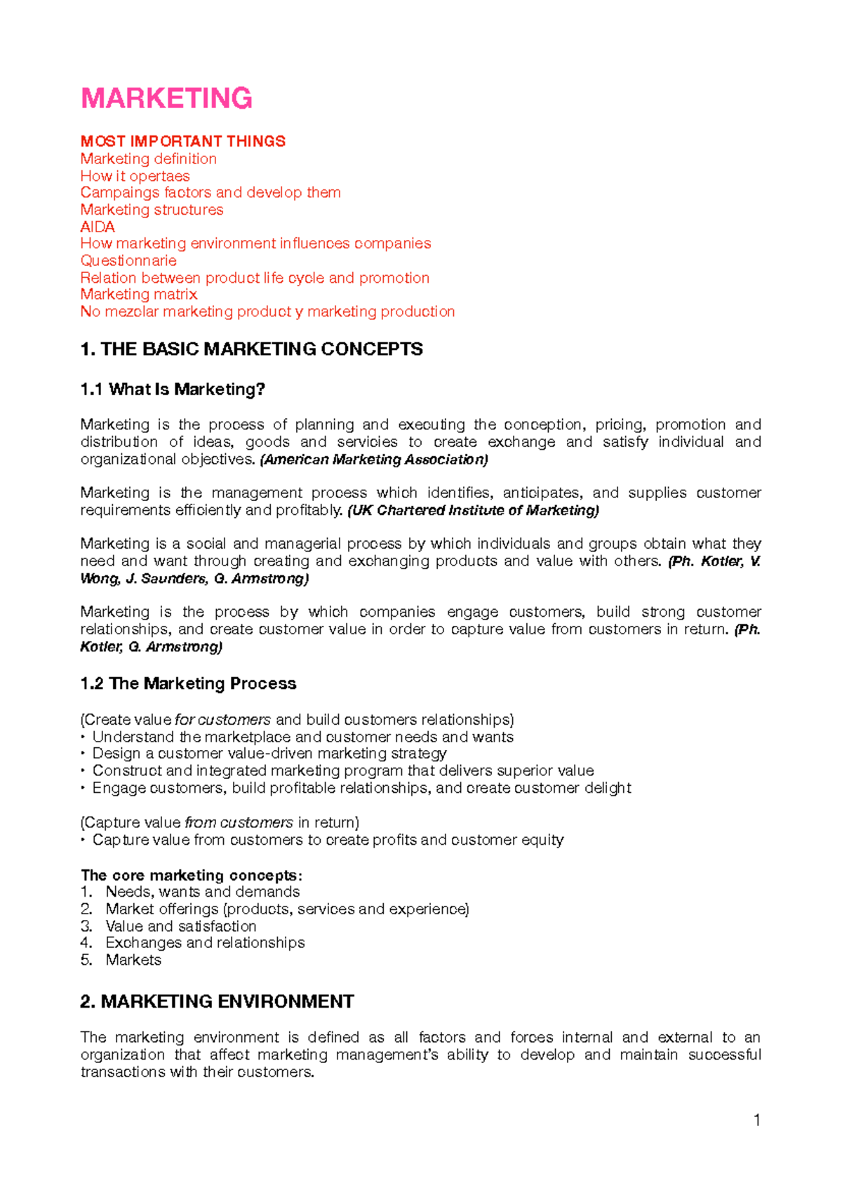 MARKETING 101: Key Concepts, Strategies, and Research Insights - Studocu