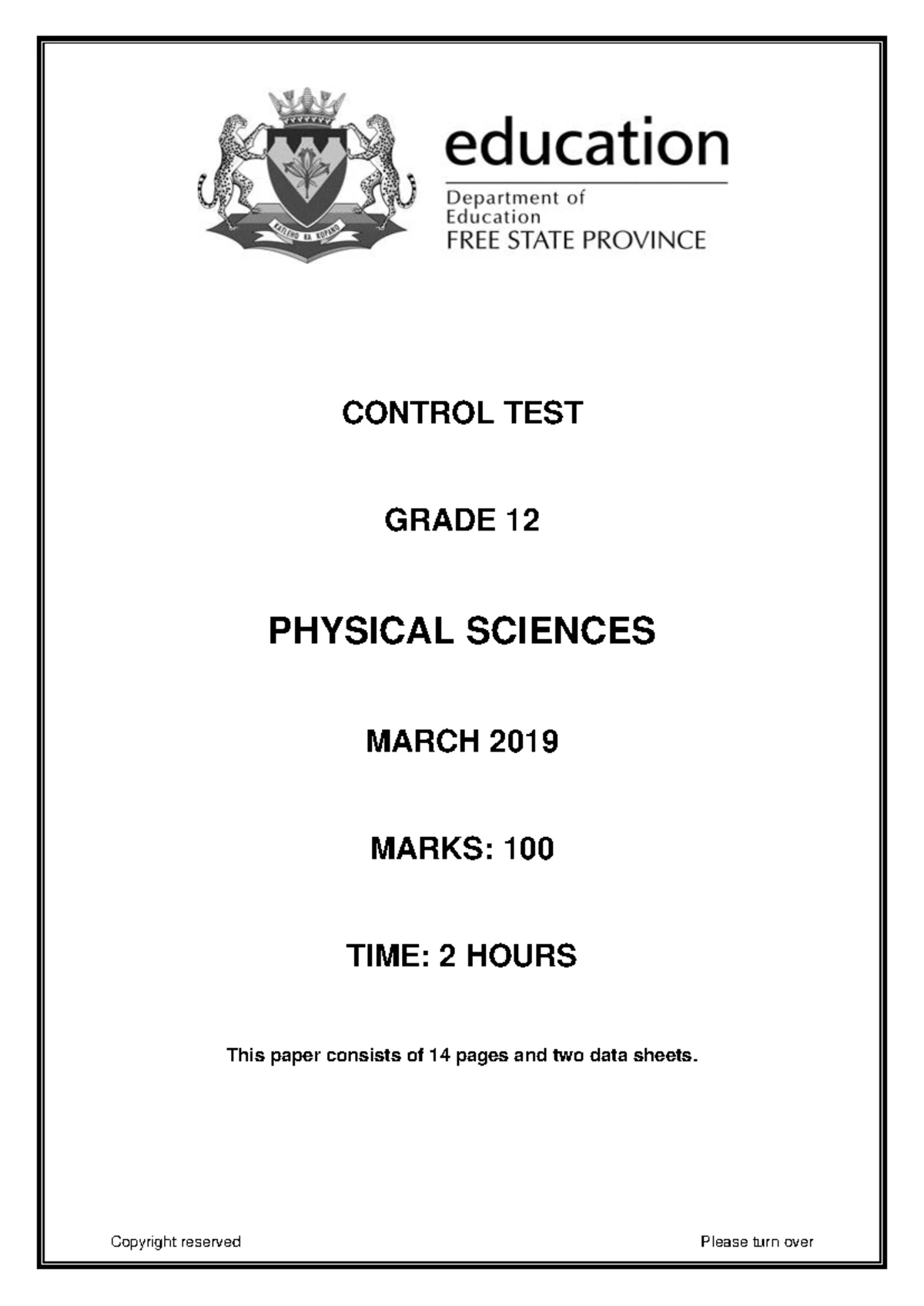 Physical Science Grade 12 Self-Study Guide: Chemical Equilibrium ...