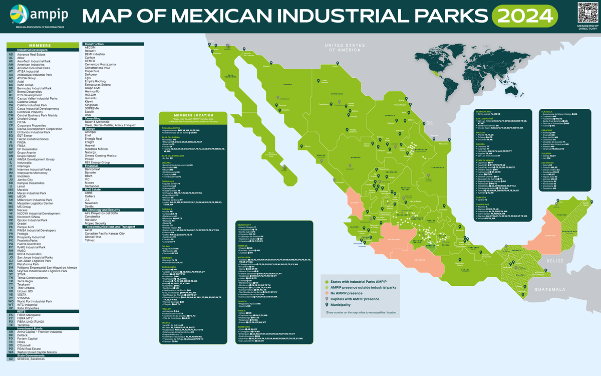 MAPA DE Parques Industriales - M E M B E R S U N I T E D S T A T E S O F A M E R I C A C A L I E ...