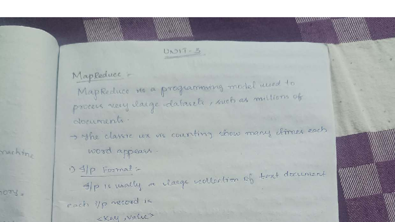 Unit 3 - MapReduce Overview and Cloud Applications Notes - Studocu