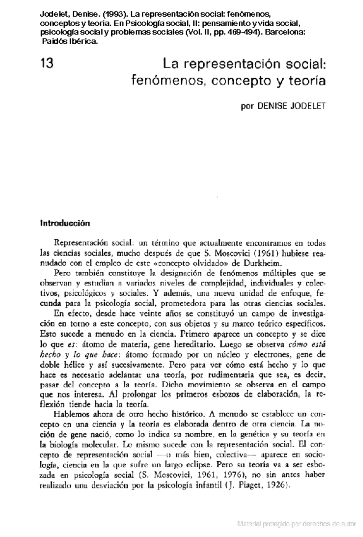 La representación social: fenómenos, conceptos y teoría (Psicología ...
