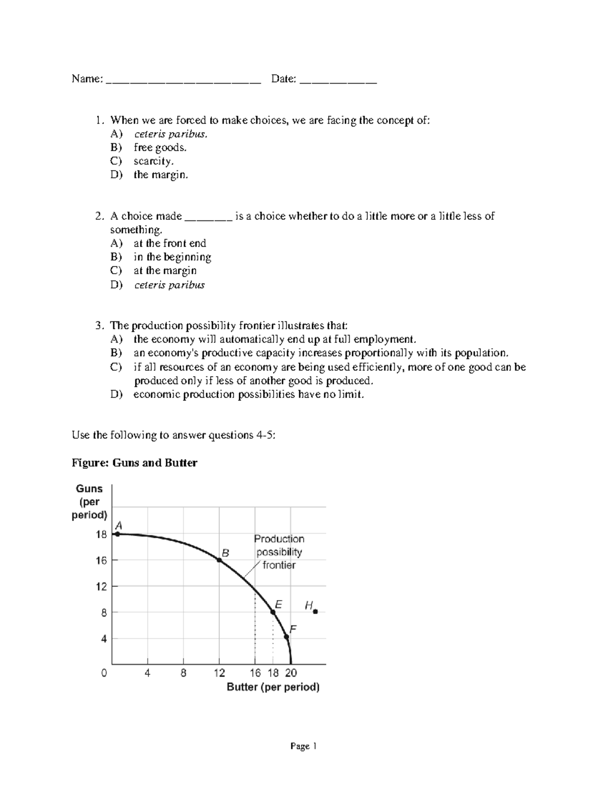 Midterm 1 Practice Exam - Economics 1020: Key Concepts and Questions - Studocu