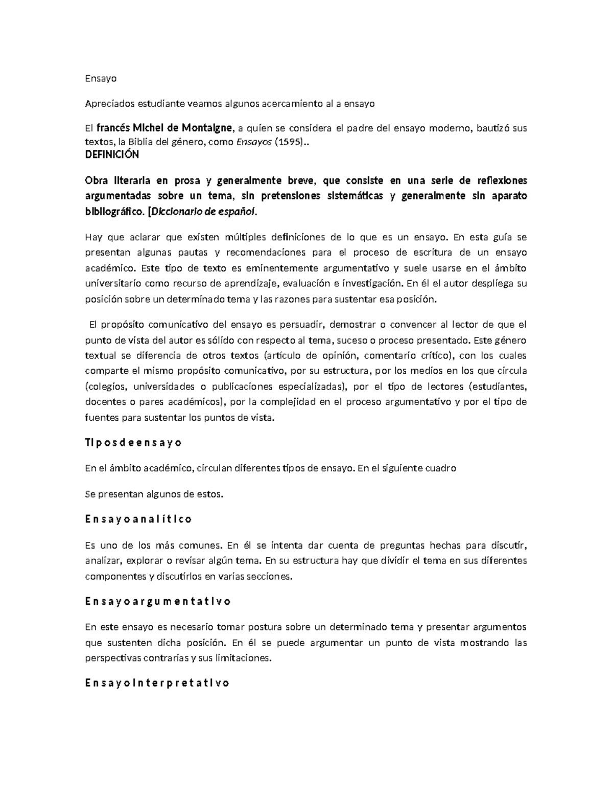 Guía para la Escritura de Ensayos Académicos en Español - Studocu