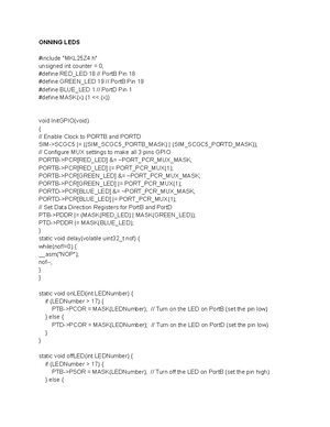 CG2271 Tutorial 2 - DOCR 1 CG2271 Real-Time Operating Systems Tutorial ...