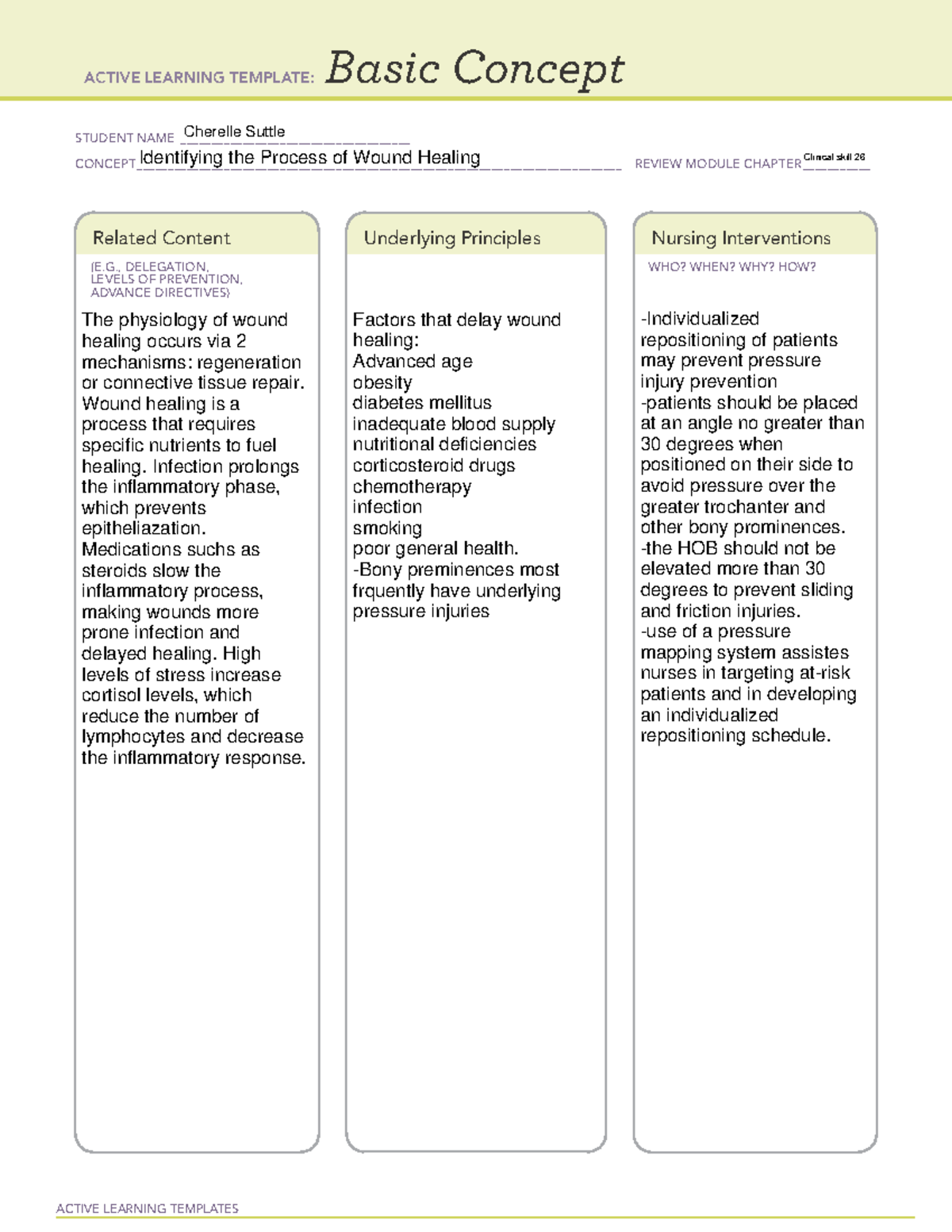 FR Wound Healing Process: Key Concepts and Nursing Interventions - Studocu