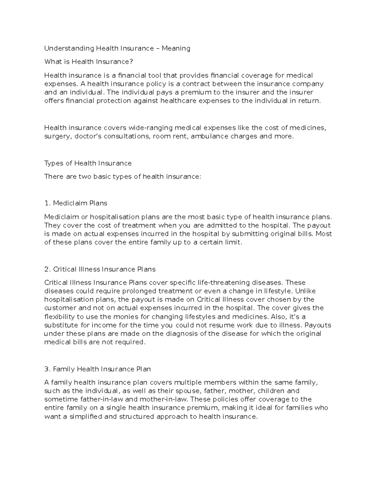 Understanding Health Insurance: Types, Benefits, and Selection Tips ...