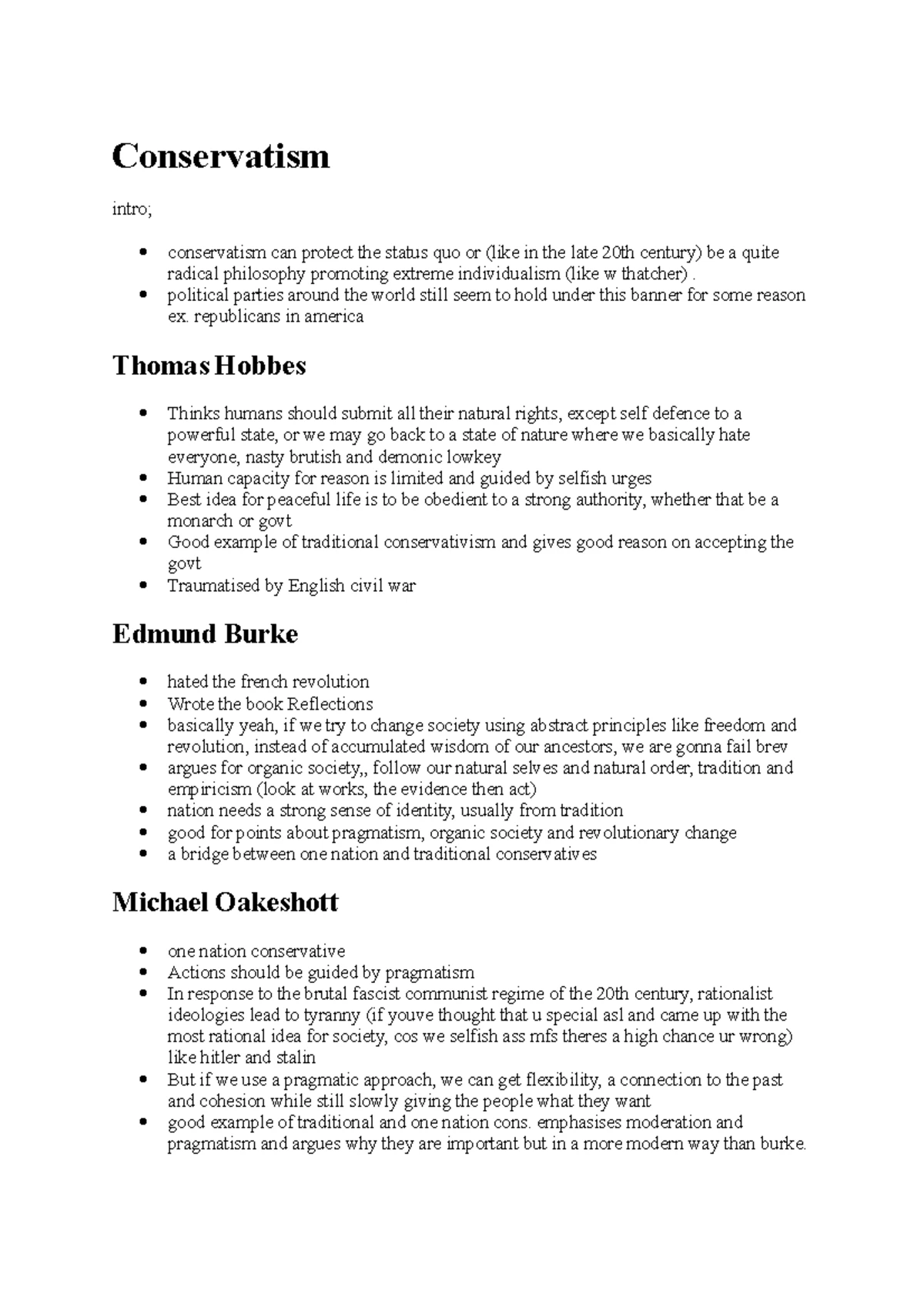 Lesson 9: Conservatism, Neo-Liberalism, and Nozick's Ideas Analysis ...