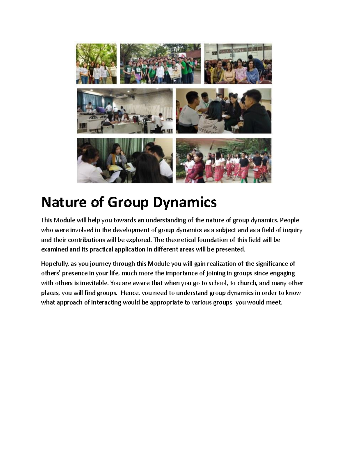 Understanding Group Dynamics: Key Concepts and Theories - Studocu