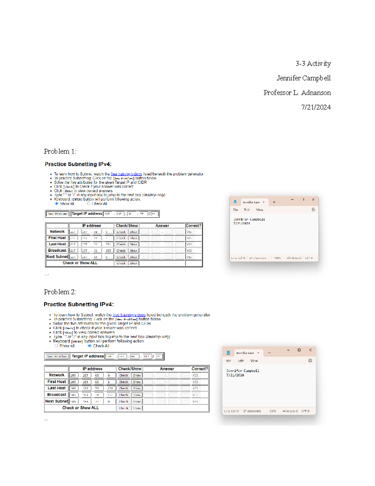 CYB 210 3 3 Activity - CYB210 - 3-3 Activity Jennifer Campbell ...