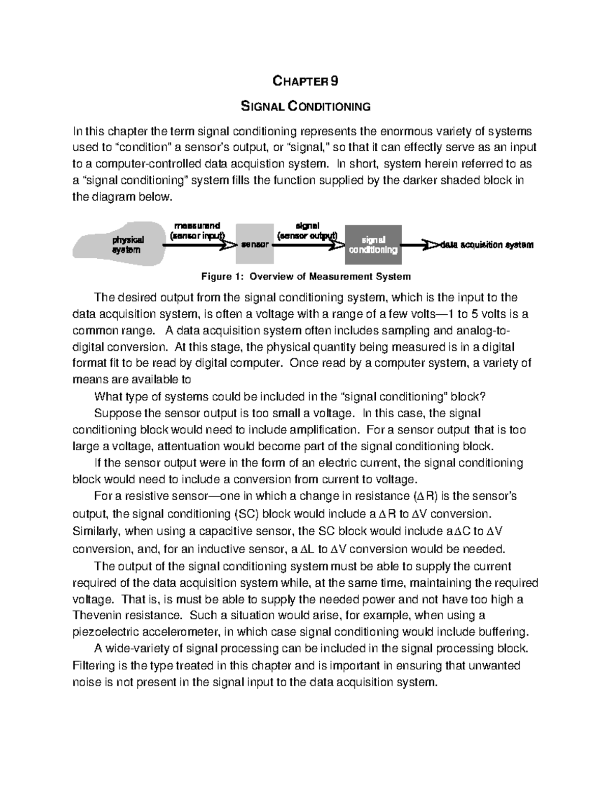 CHAPTER 9: SIGNAL CONDITIONING AND AMPLIFICATION SYSTEMS - Studocu