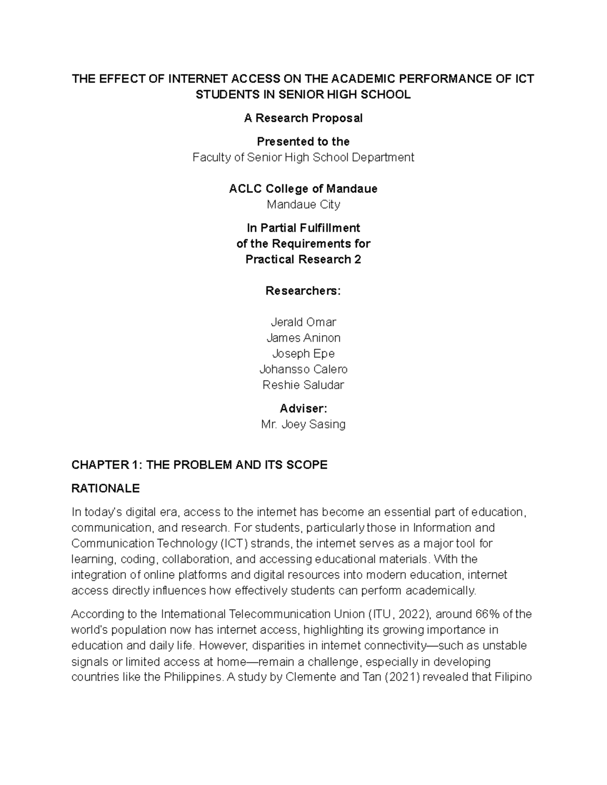 The Impact of Internet Access on Academic Performance of ICT Students ...