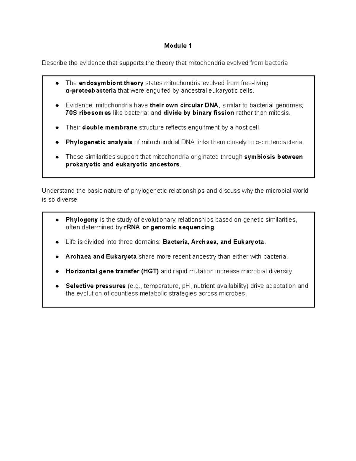 MICR 271 Midterm Learning Objectives: Mitochondria & Viruses - Studocu