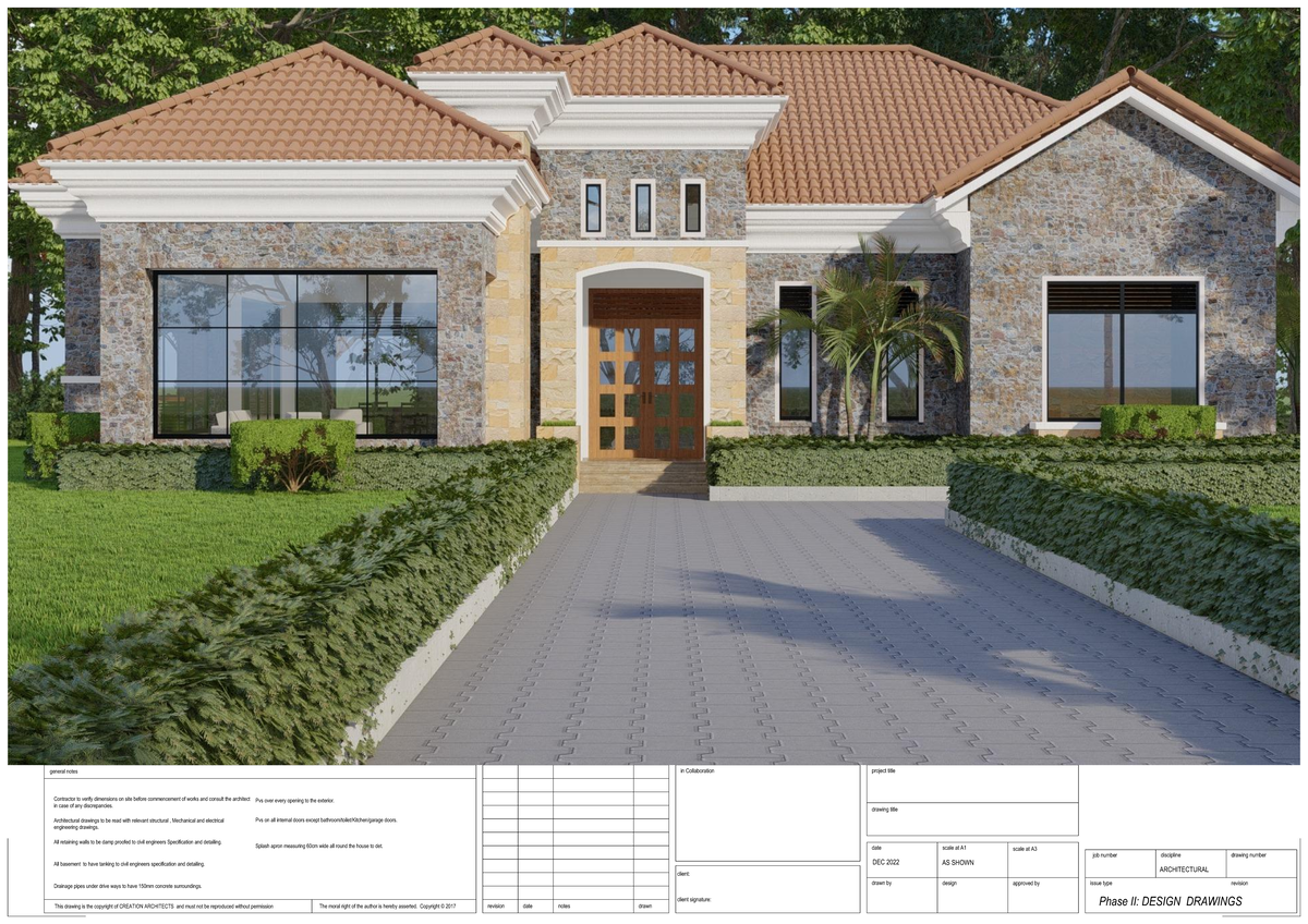 ARCHITECTURAL DESIGN DRAWINGS REVIEW - PHASE II SPECIFICATIONS - Studocu