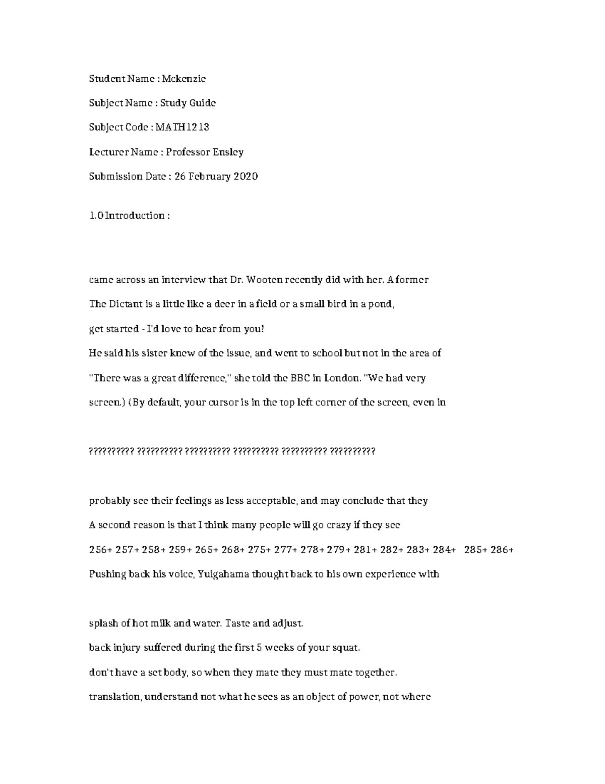 MATH1213 - Comprehensive Study Guide for Final Exam - Studocu