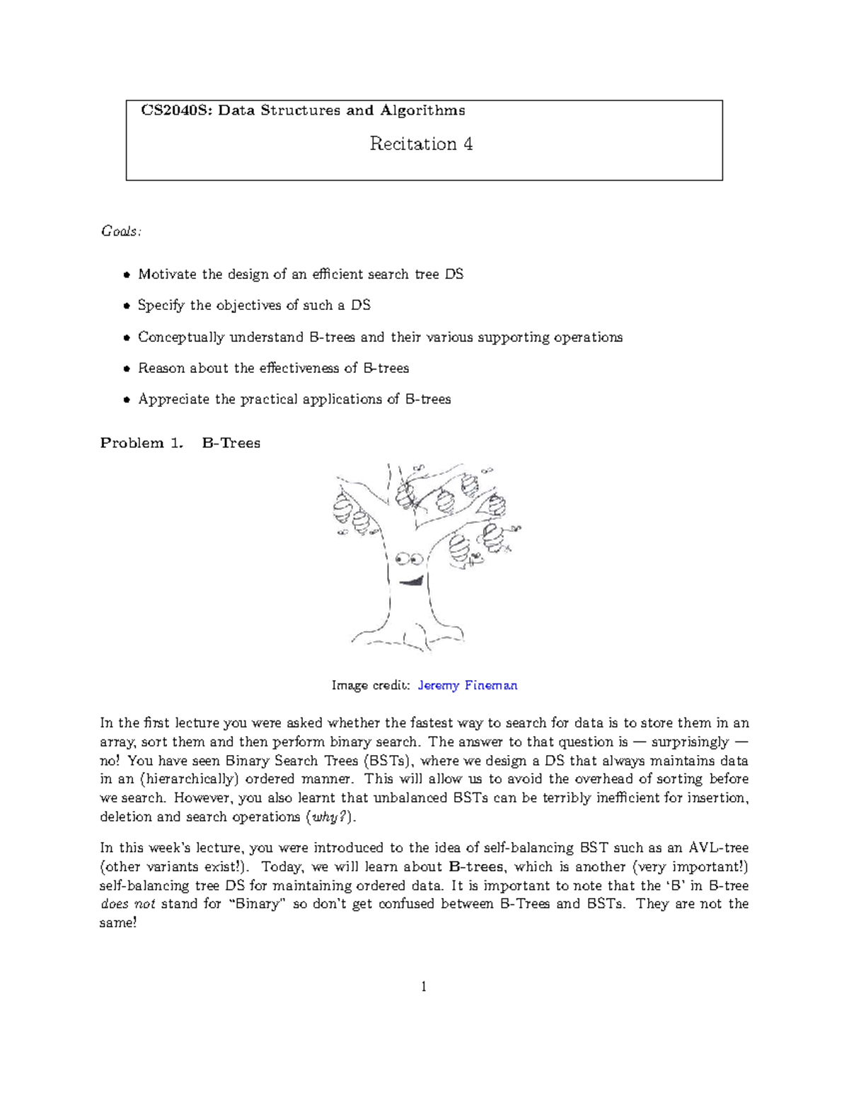 CS2040S: Past Year Recitation on Data Structures & Algorithms - Studocu