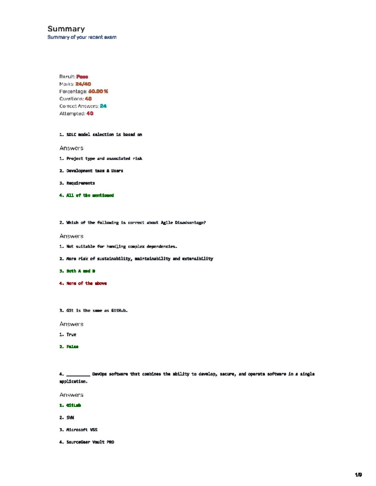 Cos SDM Mock Exam Summary: Key Concepts and Answers - Studocu