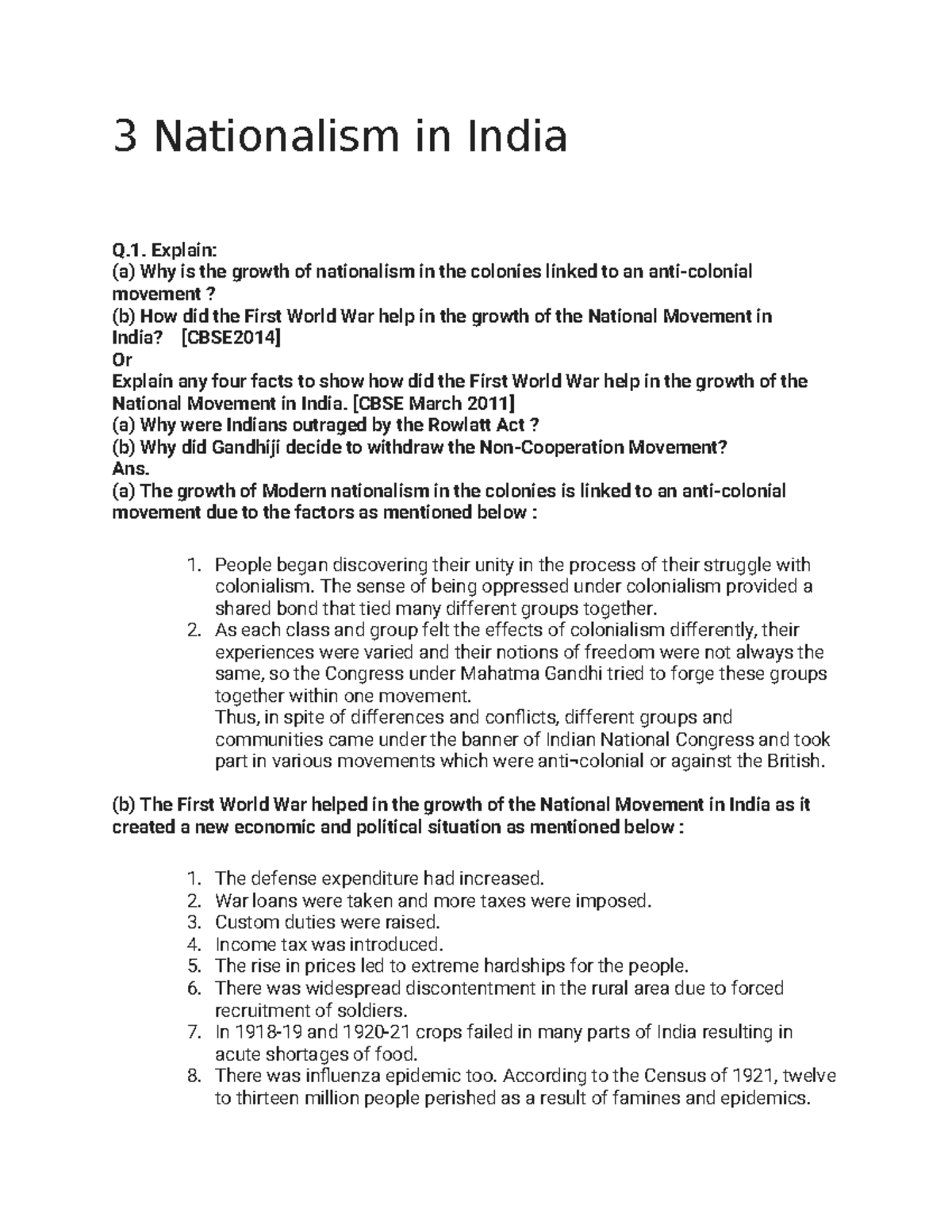 Nationalism in India: Growth, Movements, and Key Events (HIST 101 ...