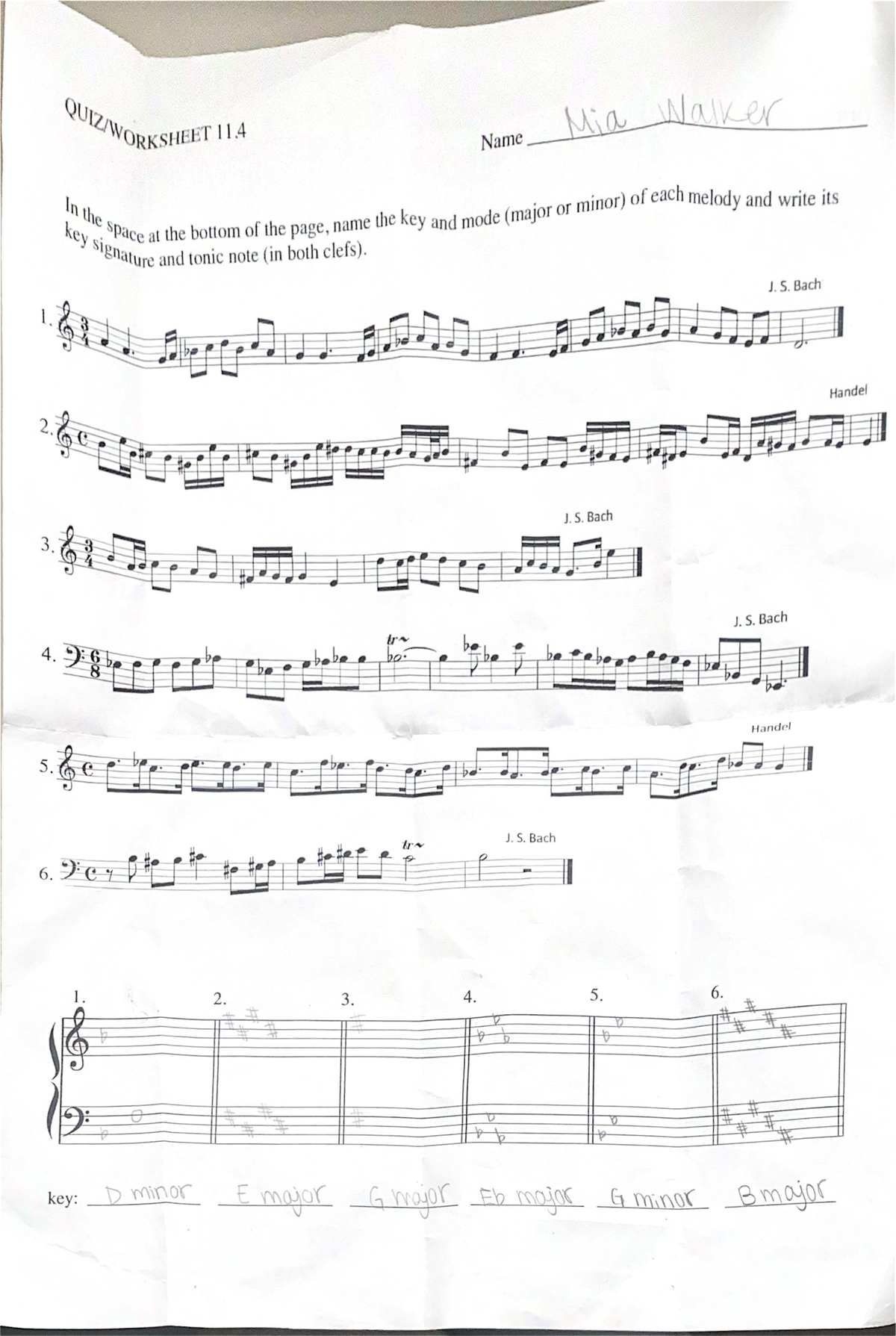 QUIZ Worksheet 11A: Key and Mode Analysis of Melodies - Studocu