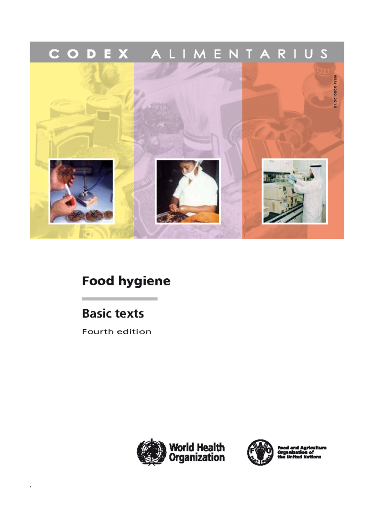 Food Hygiene (Basic Texts) - Fourth Edition (FAO/WHO) - Studocu