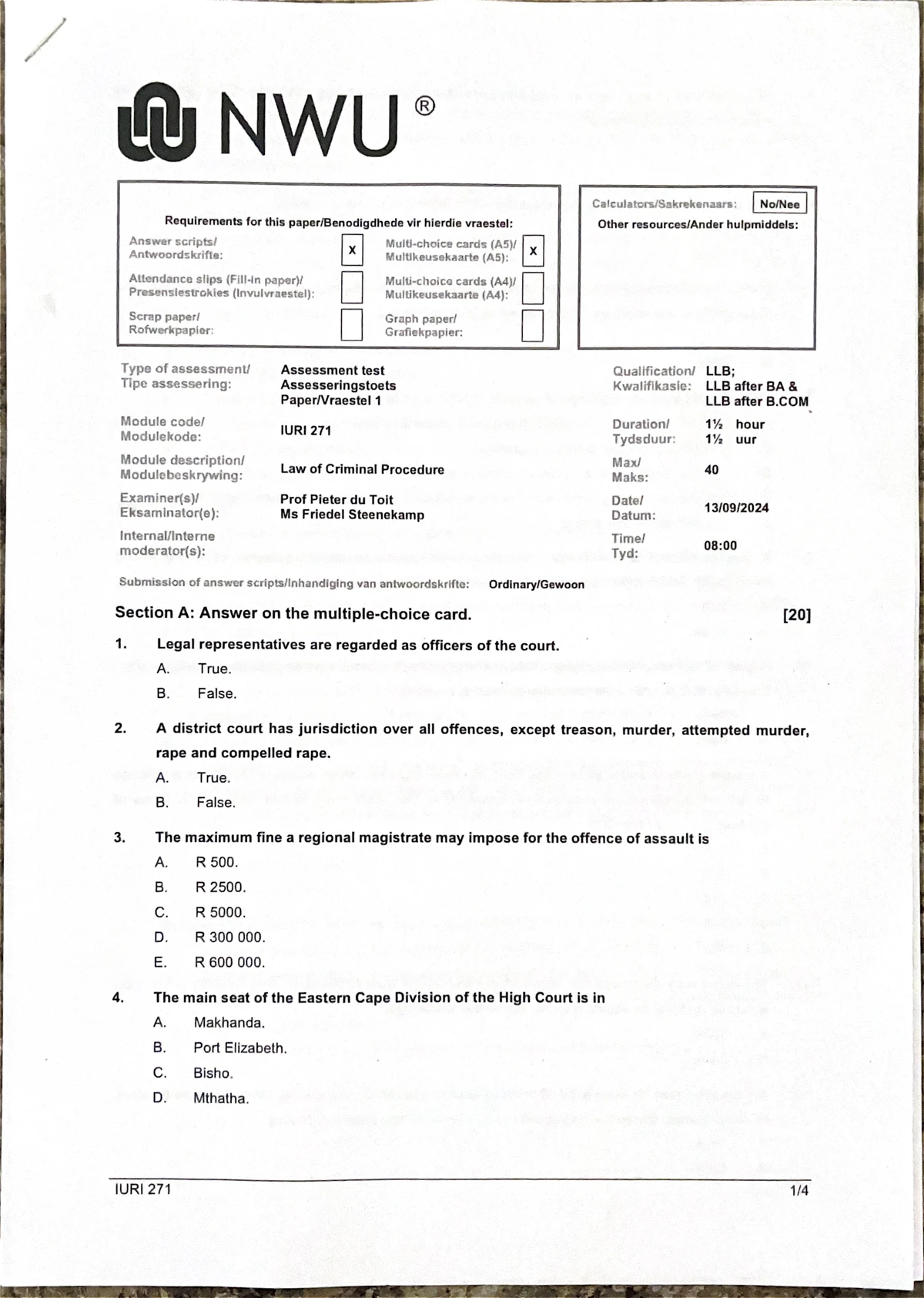 ENG 2023 - NWU Undergraduate Guide for Grades 11 & 12 - Studocu