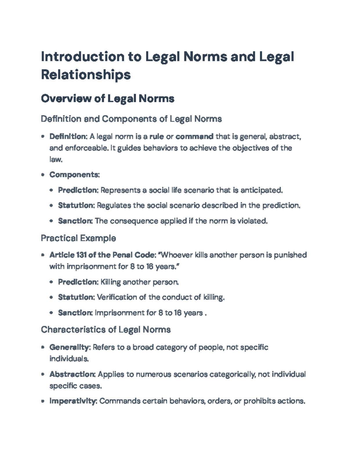 Legal Norms and Relationships Overview: Key Concepts and Functions ...