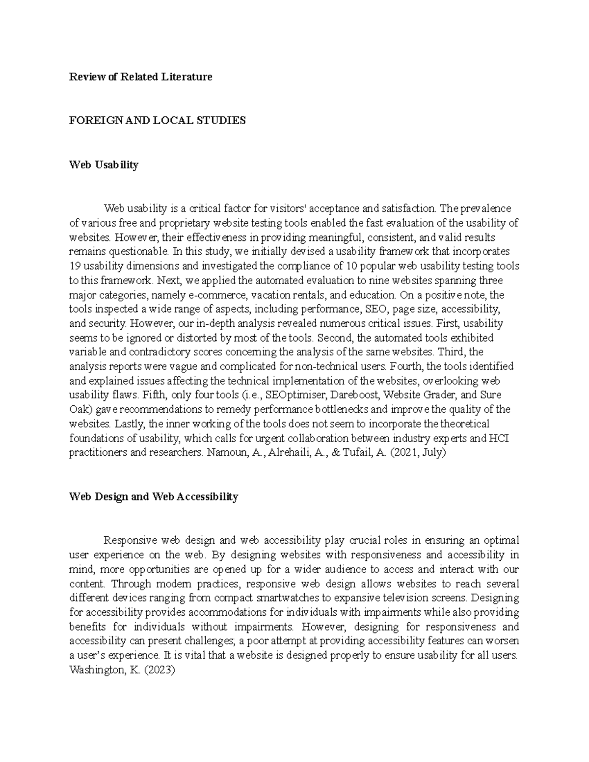 RRL-ICT- Web Usability and Responsive Design Impact Analysis - Studocu